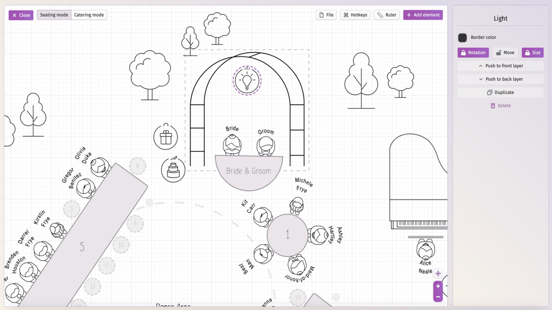 Apps for making wedding seating chart features - photography-collection.com